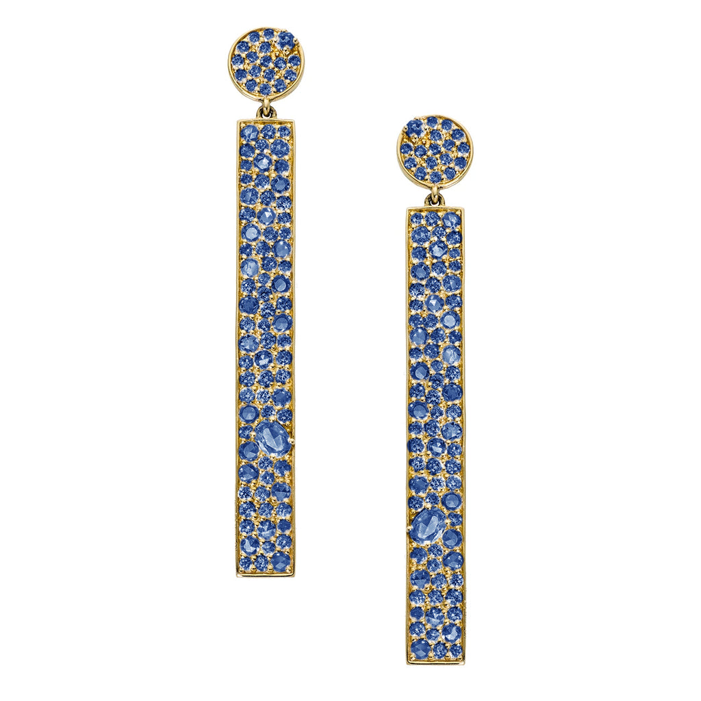 Stardust Earrings Blue Sapphire – Meredith Marks