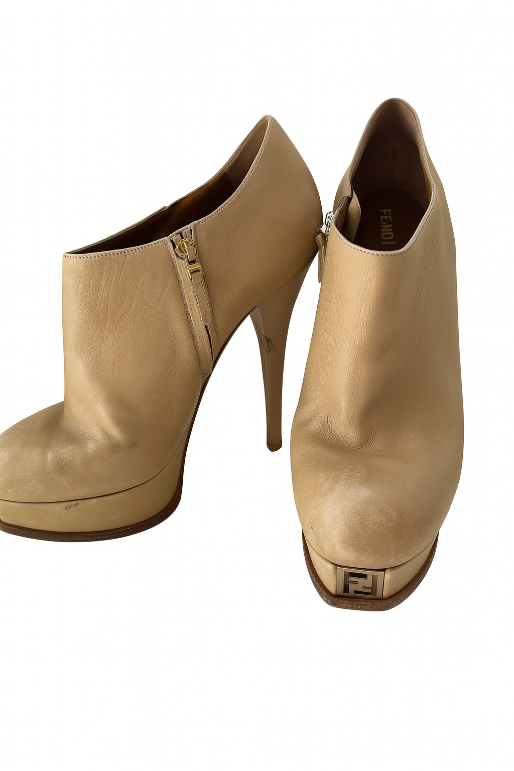 FENDI Nude Leather Heels – Meredith Marks