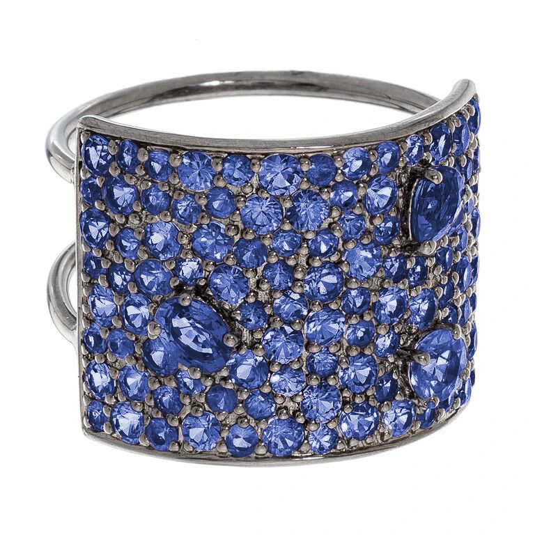 Stardust Ring Silver Sapphire 16mm – Meredith Marks