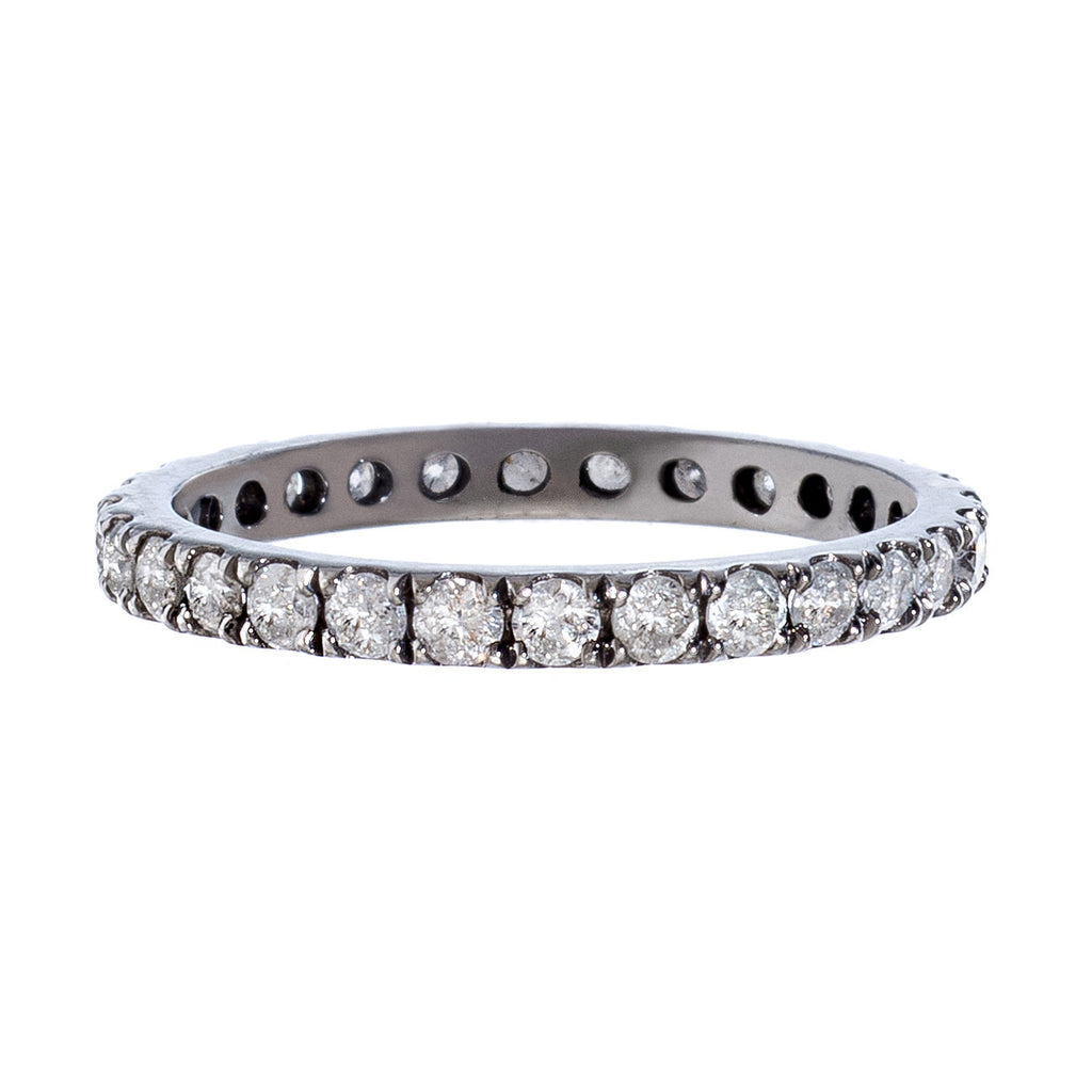 Josephine Band Silver Diamond 2mm – Meredith Marks
